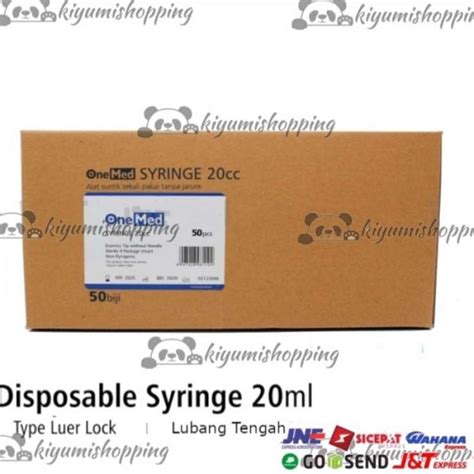 Promo Syringe 20 Cc Onemed Tanpa Jarum Spuit 20 Ml 1 Box Isi 50 Luer Lock Diskon 24 Di Seller