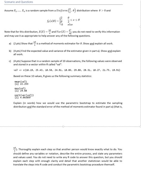Solved Scenario And Questions Assume X X Is A Random Chegg