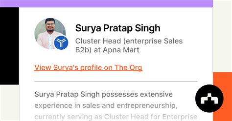 Surya Pratap Singh Cluster Head Enterprise Sales B2b At Apna Mart