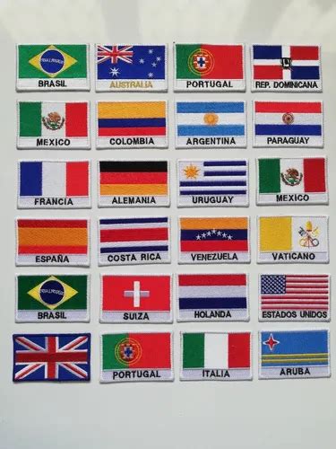 Banderas Bordadas De Los Países Del Mundo Con O Sin Nombre Mebuscar