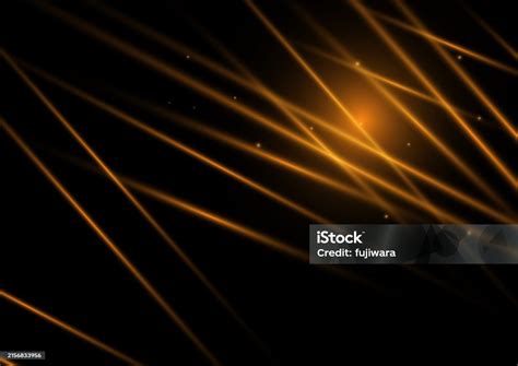 Sharp Gold Lines Black Background Stock Illustration Download Image