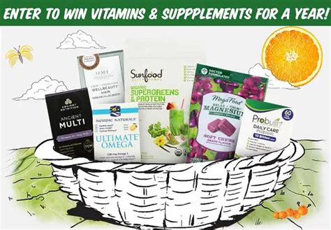 Win A Years Supply Of Vitamins And Supplements Kit Sweepstakebible