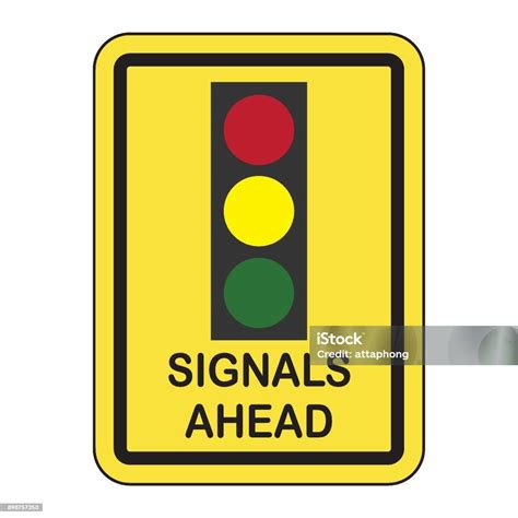 교통 신호 기호 기호입니다 앞서 표시 신호등 미리 경고 벡터를 중지 0명에 대한 스톡 벡터 아트 및 기타 이미지 0명 교통 노랑 Istock
