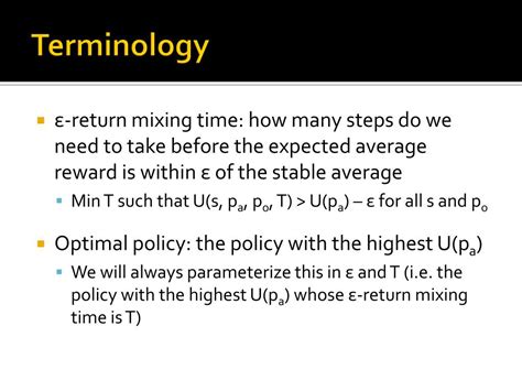 Ppt R Max A General Polynomial Time Algorithm For Near Optimal Reinforcement Learning