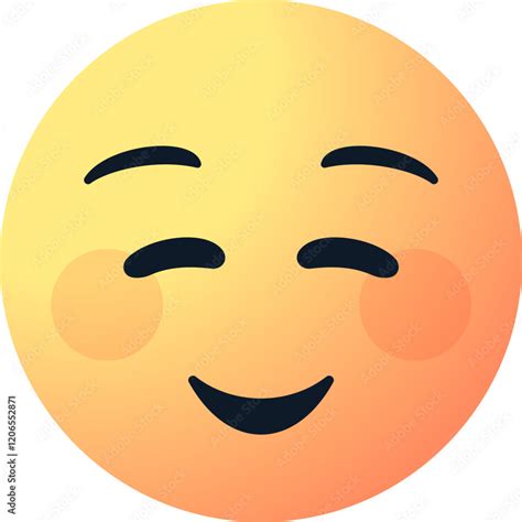 Poster Smile Emoji Emoticon Smiling Face With Closed Eyes Rosy Cheeks