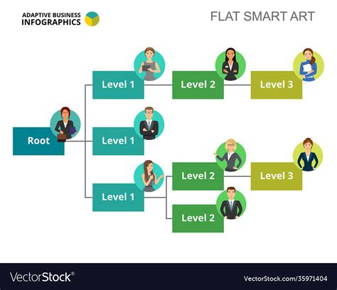 Tree Diagram Slide Template Royalty Free Vector Image