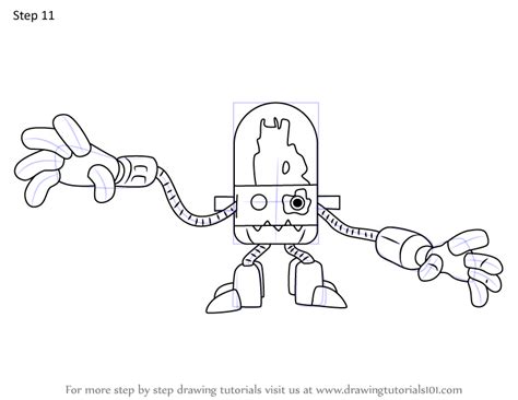 How To Draw Datamon From Digimon Digimon Step By Step