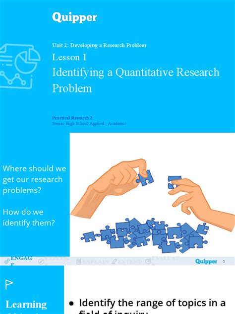 Identifying A Quantitative Research Problem And Writing A Research