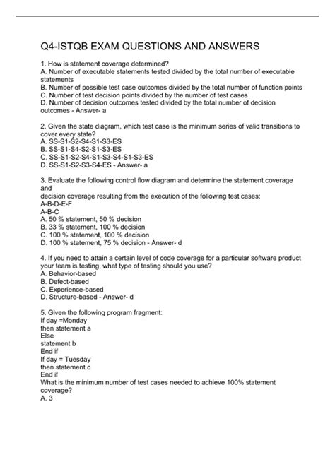 Q4 Istqb Exam Questions And Answers Q4 Istqb Stuvia Us