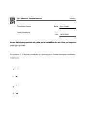 PRECALC PRACTICE 12 6 Docx 12 6 3 Practice Complex Numbers Precalculus Honors Points