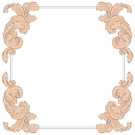 Frames And Borders Classical Baroque Vector Of Vintage Element For