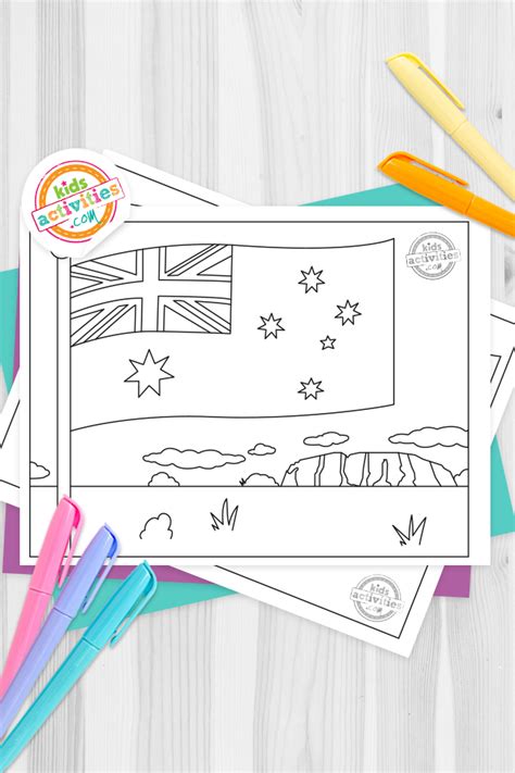 Australia Flag Coloring Page At Tanlexieblog Blog