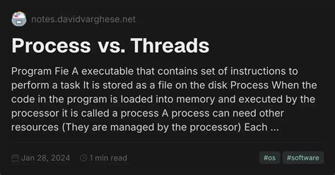 Process Vs Threads