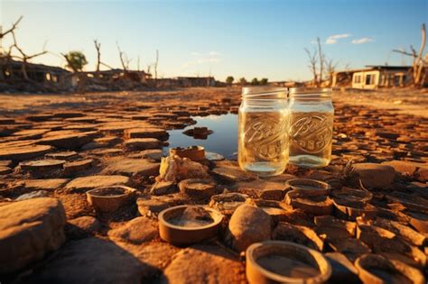 Premium Ai Image Drought Disaster With Dead Trees