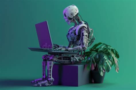 Robot With Computer New Technologies Artificial Intelligence Gpt Chat Openai Wallpaper
