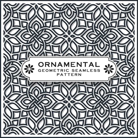 Premium Vector Ornamental Geometric Seamless Pattern