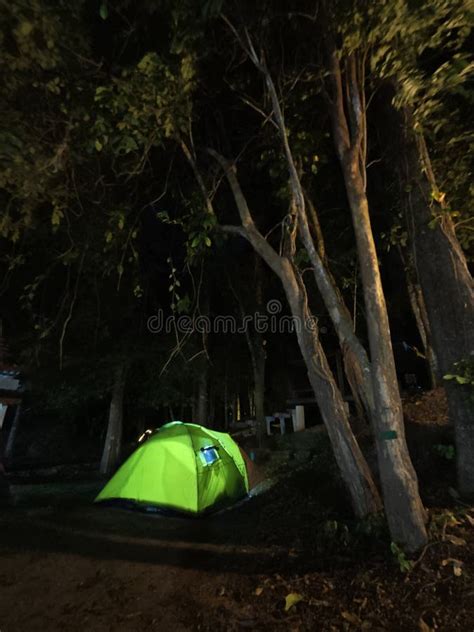 Camping Tent At Night In The Forest Stock Image Image Of Summer Campsite 351482585