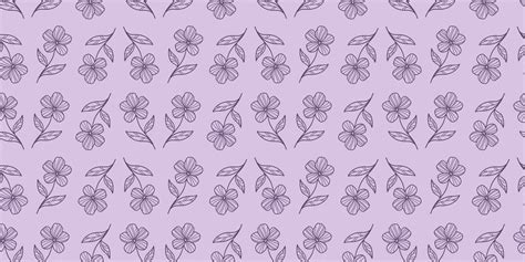 Purple Background With Flowers Floral Vector Wallpaper Seamless Repeat Pattern 16189937 Vector