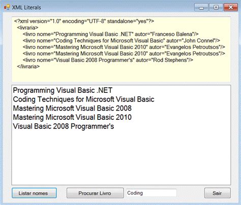 Xml Apresentando Xml Literals