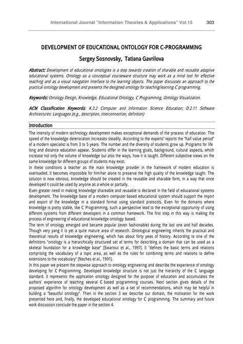 pdf development of educational ontology for c programming