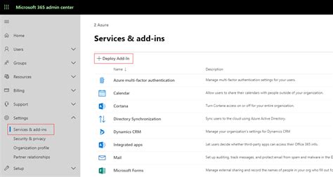 Deploy Office 365 Plugins Using The Admin Portal 2 Azure