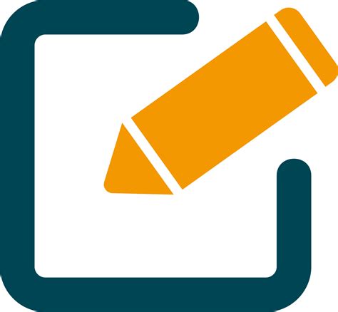 Edit Text Icon Symbol Pencil Icon Isolated Illustration PNG