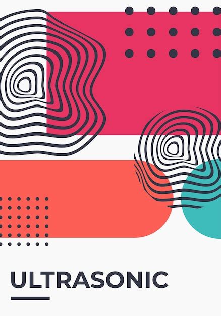 Premium Vector Abstract Wave Ultrasonic Poster Design