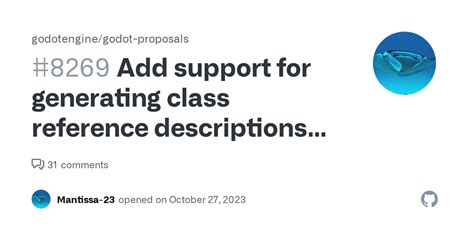 Add Support For Generating Class Reference Descriptions From C