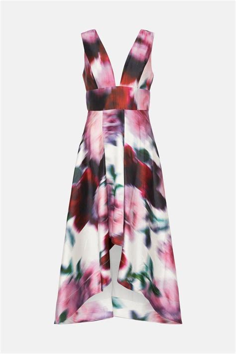 Coast V Neck High Low Structured Twill Midi Dress Coast22091275 £5360 Coast Womens