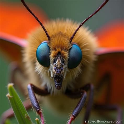 Brown Fuzzy Butterfly Stable Diffusion Online