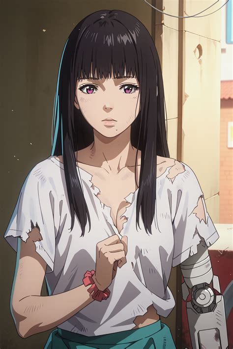 Misaki Terminator Zero Terminator Series Terminator Zero Highres 1girl Blue Hair Blush