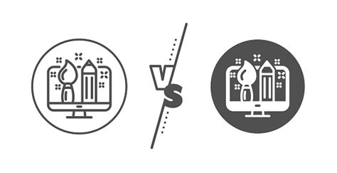 크리에이티브 디자인 라인 아이콘입니다 그래픽 디자이너 기호입니다 벡터 0명에 대한 스톡 벡터 아트 및 기타 이미지 0명