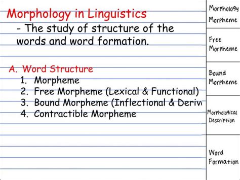 Morphology Linguistics Pptx Geology Science