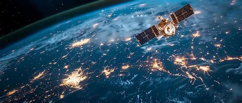 Premium Photo Telecom Communication Satellite Orbiting Around The