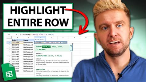 Highlighting Entire Rows With Conditional Formatting Google Sheets