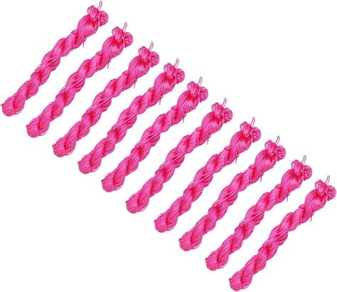 10 Bundles 260 Yards Nylon Jewelry Thread Cord 1mm Shiny Silky Rattail