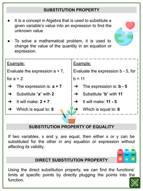 Substitution Property World Environment Day Math Worksheets