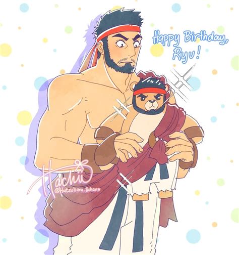 Ryu And Pip The Bear Street Fighter And 1 More Drawn By Hatsubara 8chan Danbooru
