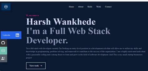 Github Harshal Wankhedeportfolio Website This Is The Portfolio Website Using React Js