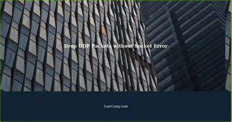 how to drop outgoing udp packets without generating socket error