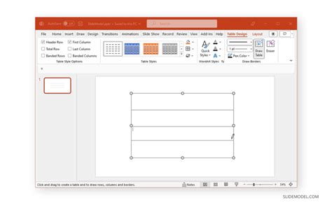 Draw A Table In Powerpoint SlideModel