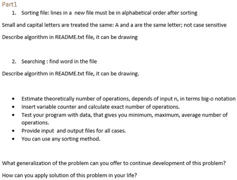 Solved Please Do The Program In Java Part1 1 Sorting File Lines In A
