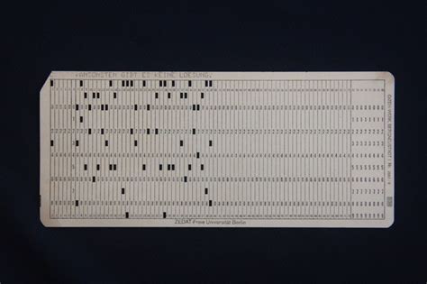 Vintage IBM Mainframe Data Punch Card Rare Used University Of Berlin IBMPunchCard Computer