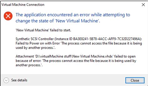 New Virtual Machine Error Rhyperv