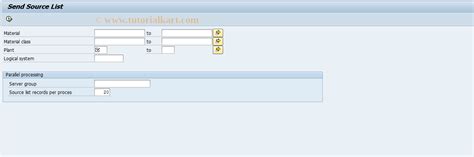 ME SAP Tcode Send Source List ME SAP Tcode Send Source List
