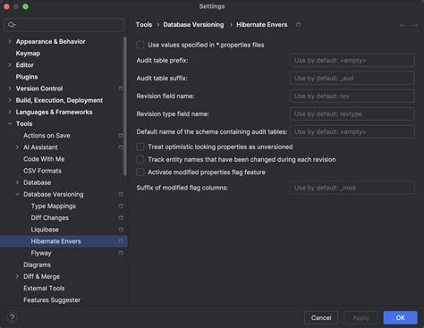 Database Versioning Intellij Idea Documentation