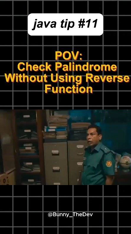 Bunnythedev Want To Check If A String Is A Palindrome Without Using