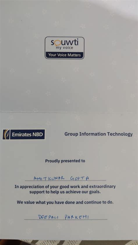 Amitkumar Gupta On Linkedin Award Grateful Emiratesnbd Virtusa