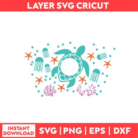 Sea Turtle Full Wrap Svg Sea Turtle Svg Sea Svg Turtle Sv Inspire