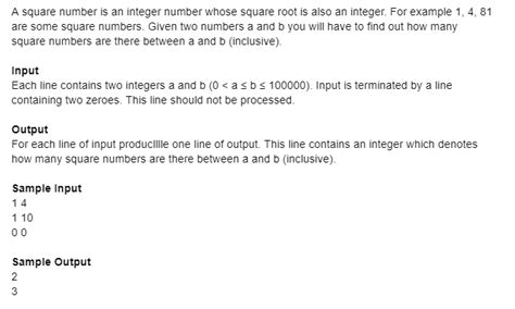 solved a square number is an integer number whose square